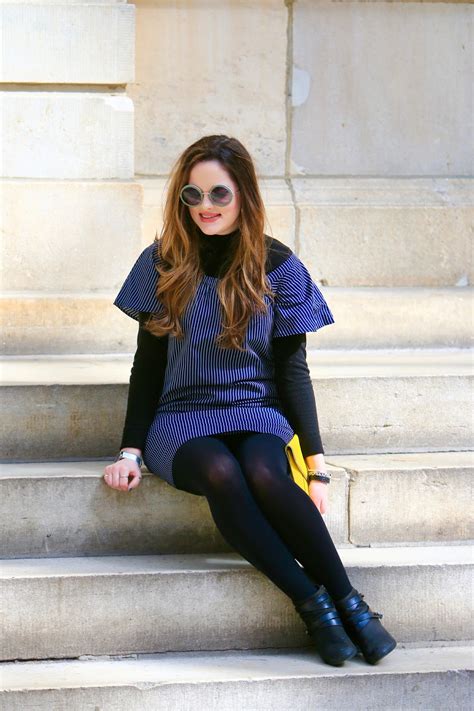 Kathleens Fashion Fix Get Creative Off The Shoulder Dress Tights