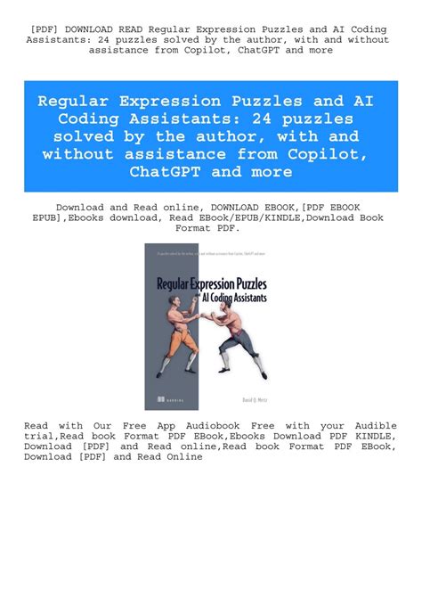 Pdf Download Read Regular Expression Puzzles And Ai Coding Assistants 24 Puzzles Solved By The