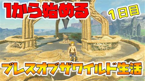 【ゼルダの伝説】1から始めるブレスオブザワイルド生活。1日目。【naotin】 Youtube