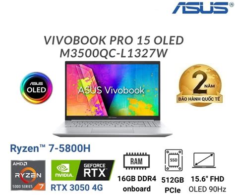 Asus Vivobook Pro 15 Oled M3500qc L1327w Bạc