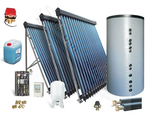 Solaranlage komplett Solarpaket Solarthermie mit Hygienespeicher m²