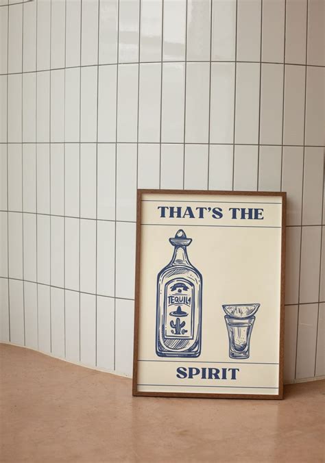 Bar Art Print Vintage Liquor Poster Bar Cart Wall Artthats The