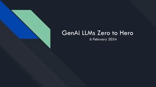 Genai Llms Zero To Hero Mastering Genai Pdf