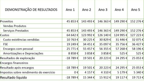 Estrutura Do Plano De Negócios Simplificado A 5 Anos