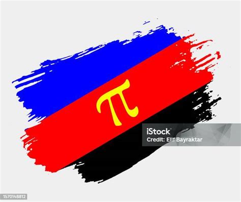 폴리아모리 프라이드 플래그는 흰색 배경에 붓으로 그렸다 Lgbt 권리 개념입니다 현대 자부심 퍼레이드 포스터 벡터 그림 0명에 대한 스톡 벡터 아트 및 기타 이미지 Istock