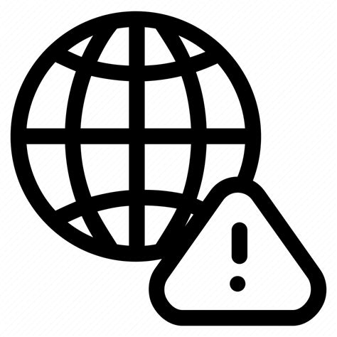 Globe Internet Wireless Web Error Warning Network Icon Download
