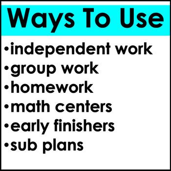 Adding Integers Activities Adding Integers Worksheets Print Only