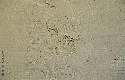 The Texture Of The Wall Covered With Gray Foam Polystyrene Plates Which Are Smeared With A
