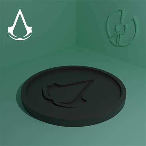 Stl File Assasins Creed Logo Cup Holder・3d Printable Model To Download