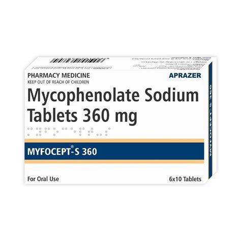 360mg Mycophenolate Sodium Tablets At ₹ 1141 Box In New Delhi Id 2852470509130