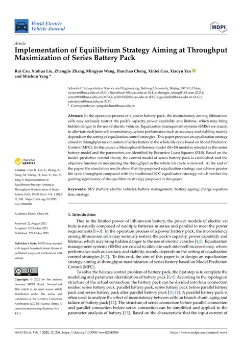 Pdf Implementation Of Equilibrium Strategy Aiming At Throughput