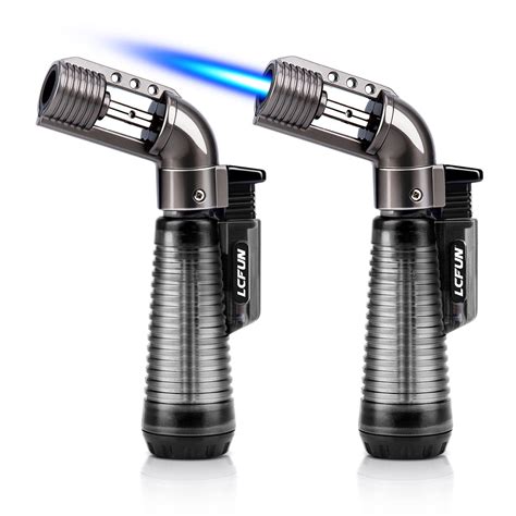 Buy Torch Lighter 2 Pack Jet Flame Lighter Refillable Butane Lighter