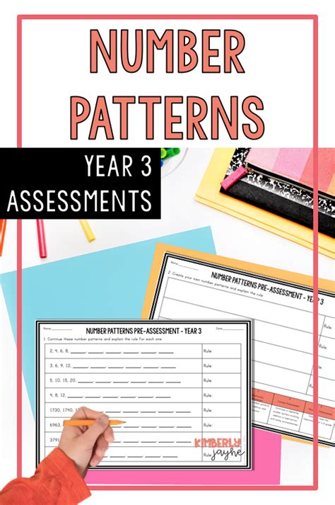 Australian Curriculum Math Number Patterns Pre And Post Test Year 3