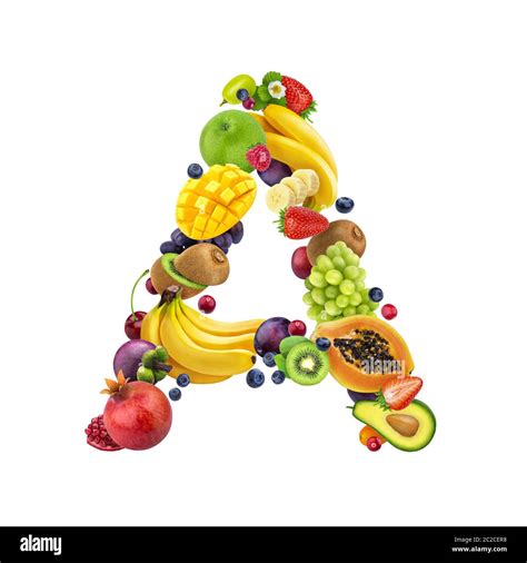 Fruit Alphabet Vector Alphabet Lettering Alphabet Fru