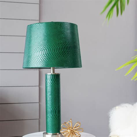 Everly Quinn 14x14x27 Leather Table Lamp Assembly Required Table