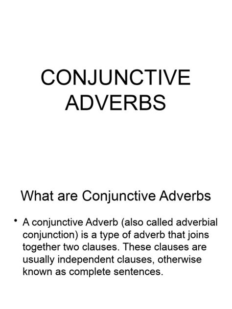 Conjunctive Adverbs Pdf Adverb Syntax