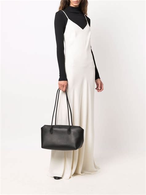the row terrasse grained leather shoulder bag farfetch