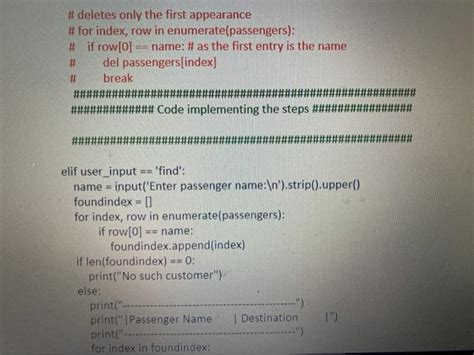 Solved The Following Code Is Used By An Airline Company For Chegg