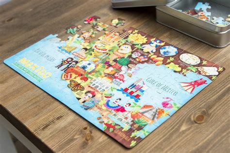 Mexico Map Jigsaw Puzzle 120 Pieces Fun T