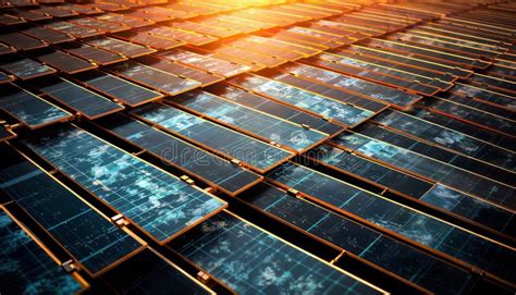 Solar Panels Solar Cells Photovoltaic Cells D Rendering Generative Ai Stock Illustration