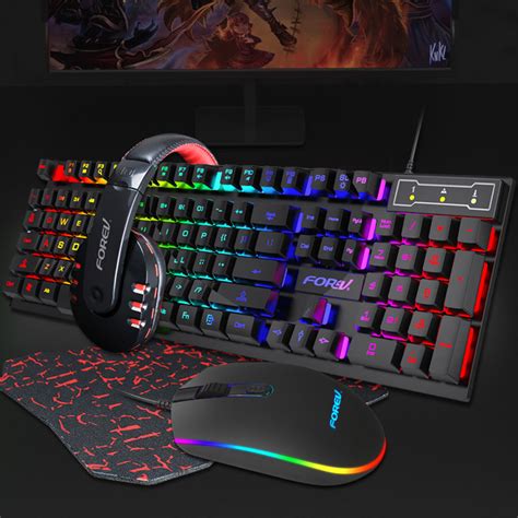4 In 1 Keyboard Mouse Headset Mousepad Combos Mech Grandado