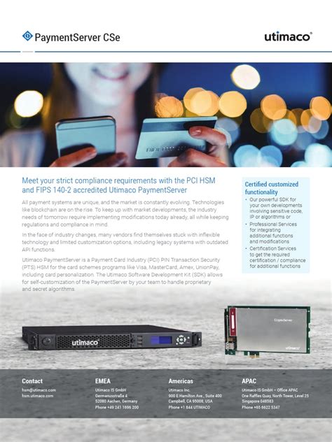 Utimaco Pdf Payment Card Industry Data Security Standard Personal