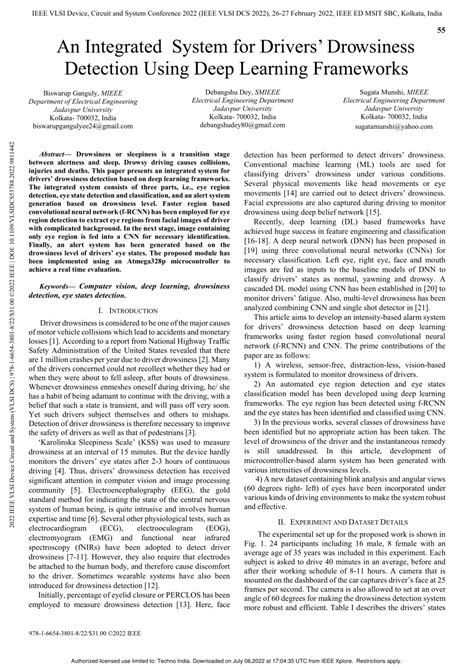 Pdf An Integrated System For Drivers Drowsiness Detection Using Deep Learning Frameworks