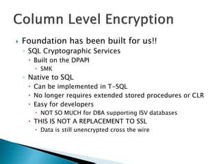 SQL Server Column Based Encryption PPT