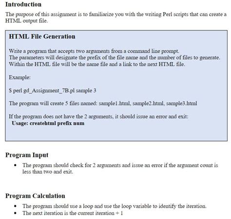 Solved In Perl Language Please Introduction The Purpose Of