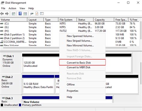 Convert To Basic Disk