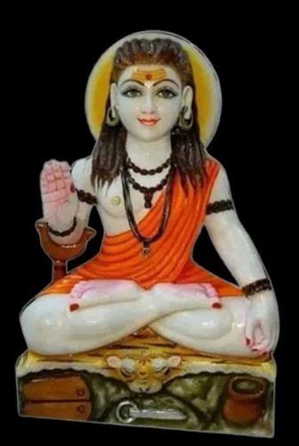 Multicolor Painted Marble Gorakhnath Statue Size 24 Inch At Rs 25000