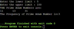 Prime Adam Number In Java Program With Explanation