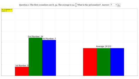 Average Of Three Numbers Quiz Javascript Simulation Applet Html5