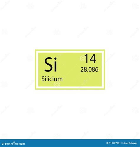 Periodic Table Element Silicium Icon Element Of Chemical Sign Icon