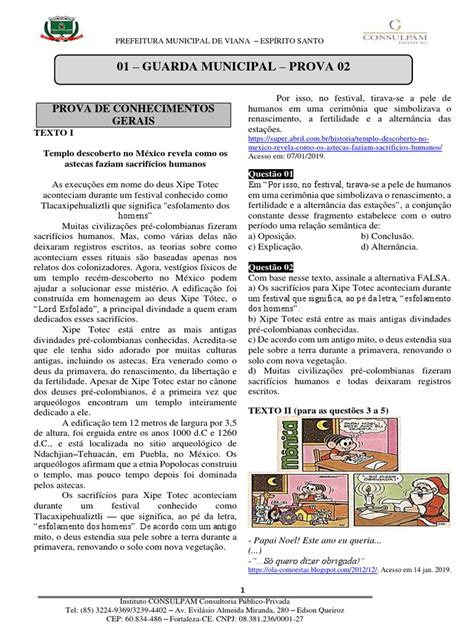 Guarda Municipal Prova 02 Pdf Roubo