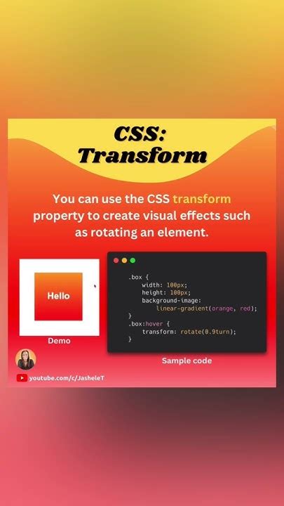 Css Tip Transform Property For Creating Visual Effects Css