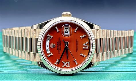 Fs Rolex Day Date President Carnelian Dial 128238 Rare