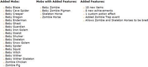 Baby Mobs Minecraft Mods CurseForge