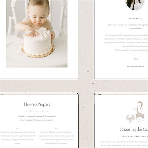 Cake Smash Prep Guide Magazine Template Canva Only Oh Snap Boutique