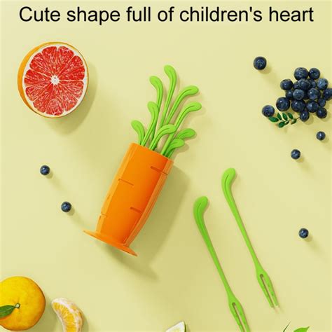 30개대 무 모양 일회용 과일 포크 가정용 귀여운 두 가지 디저트 스포크흰색