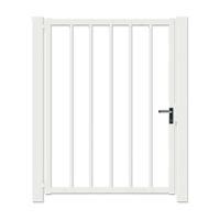 Portillon Jardin Barreaudé Blanc JARDIPLUS mètre