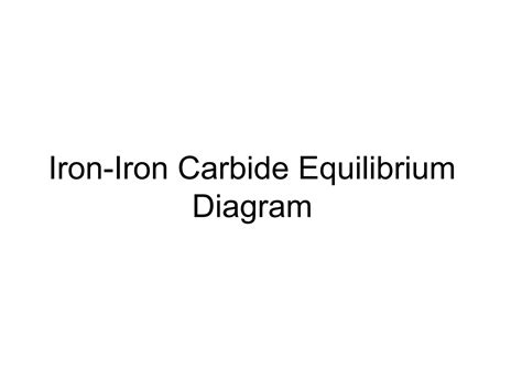 Iron Iron Carbide Equilibrium Diagram Ppt
