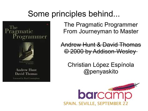 some principles from the pragmatic programmer ppt