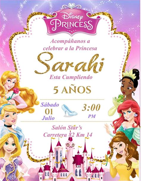Princesas Disney Invitaciones Para Imprimir Gratis Artofit