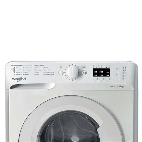 Whirlpool Machine à Laver 6 Kg Blanc Hublot 1000 Tours Wmta 6101 Na