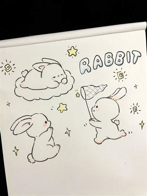 简笔画兔子可爱 呆萌（共19张） 简笔画图片大全