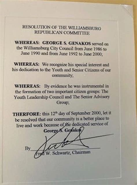 George Genakos Former Williamsburg City Council Member Dies At 87