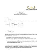 Study Guide On Econometrics Tutorial 1 Course Hero