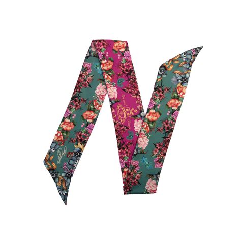 Magenta And Willow Airs And Graces Silk Twilly Ladies Country Clothing Cordings