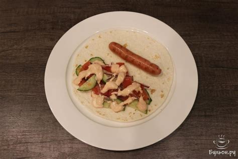 Сосиска с овощами в мексиканской лепешке | рецепт пошагово, фото, отзывы